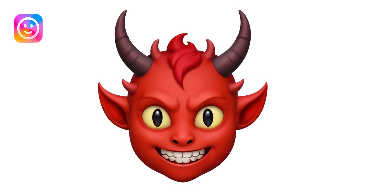 smiling friendly cute littile demon emoji | AI Emoji Generator