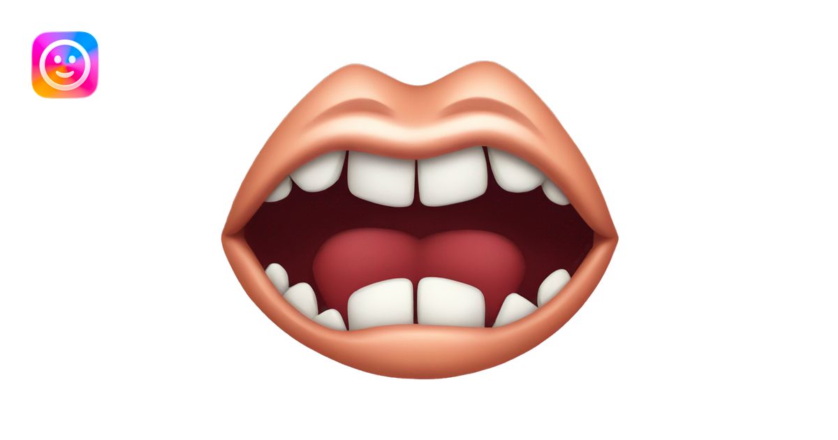 Lips with fangs emoji | AI Emoji Generator