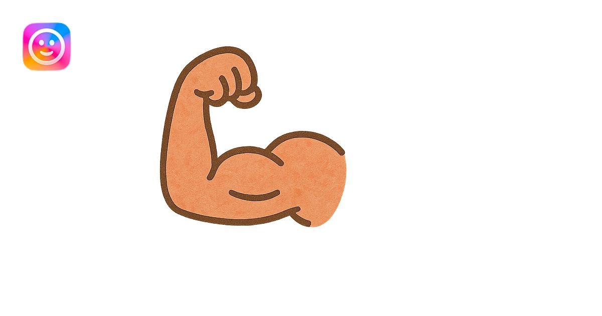 really small biceps illustration | AI Emoji Generator