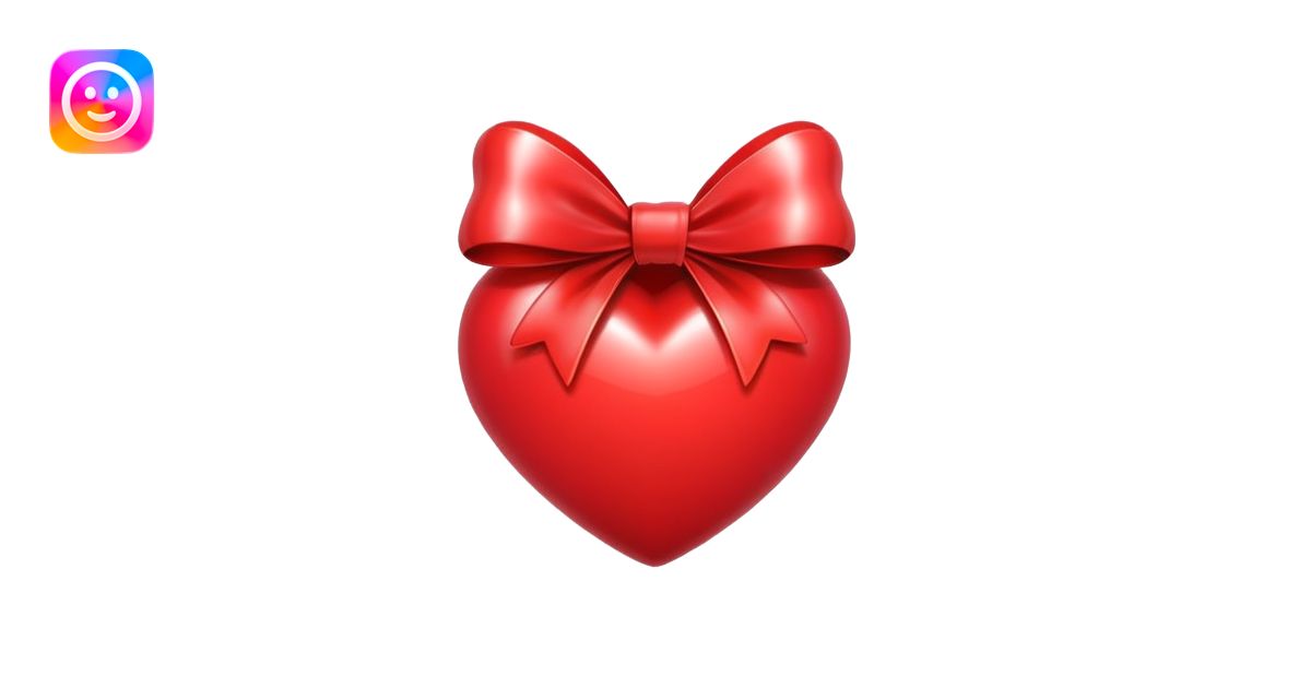 Corazón con moño emoji | AI Emoji Generator