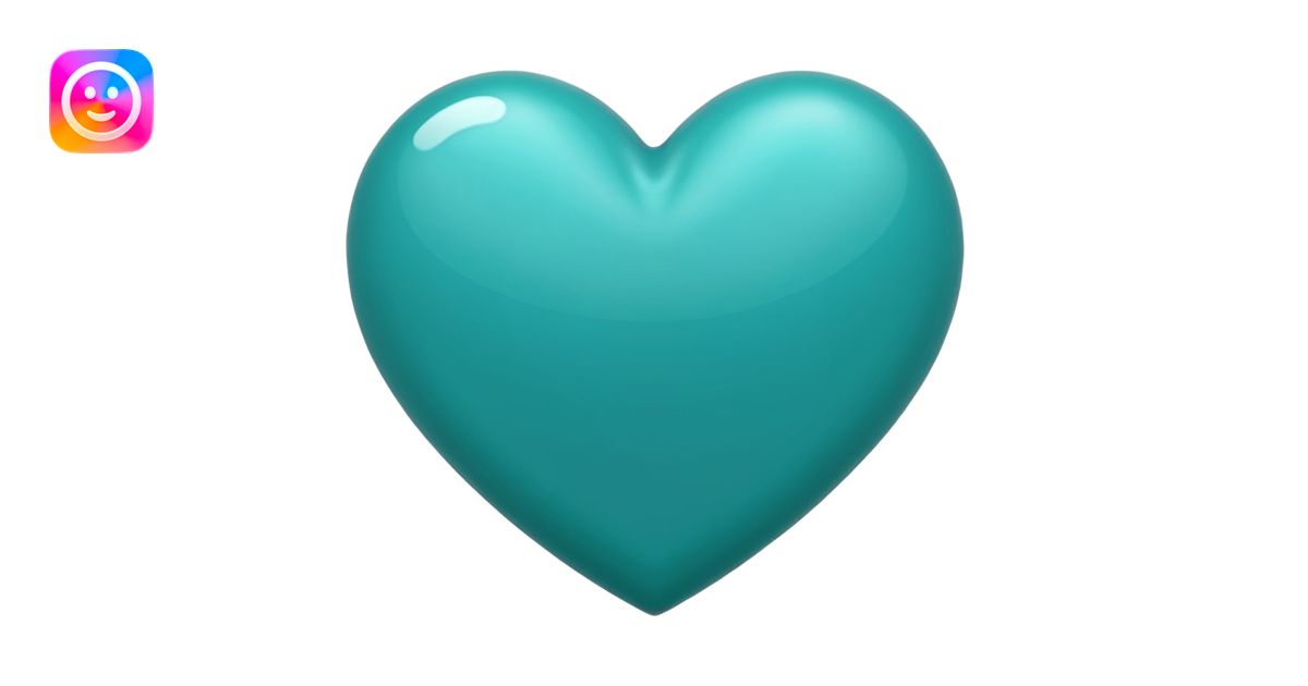 Ios Teal heart emoji emoji | AI Emoji Generator