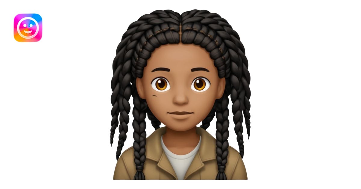 Black dread head with brases emoji | AI Emoji Generator