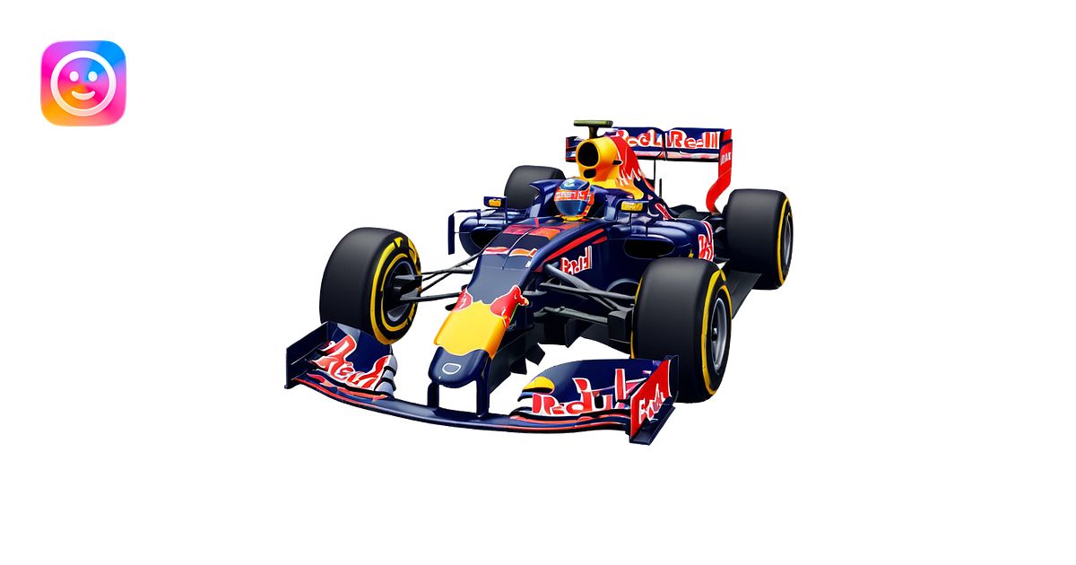 Make a Redbull f1 car with max Verstappen driving it emoji emoji | AI ...