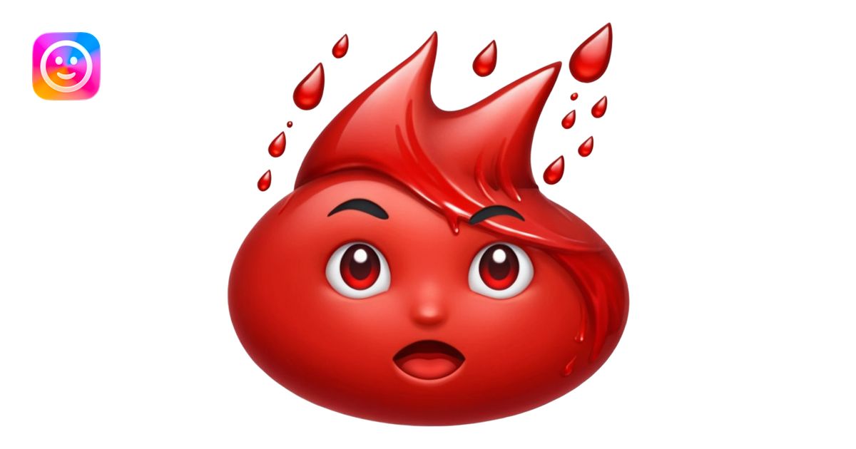 glitter red blood emoji | AI Emoji Generator
