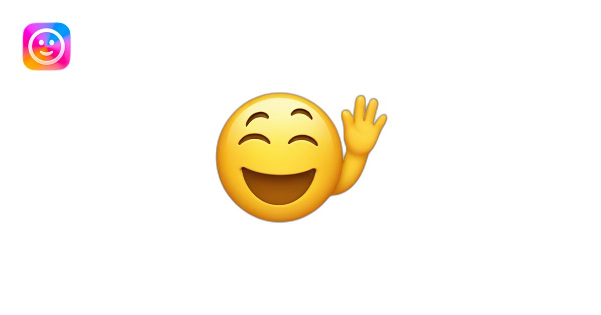 a happy smiley waving hi emoji | AI Emoji Generator