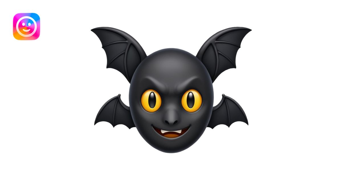 Black bat emoji | AI Emoji Generator