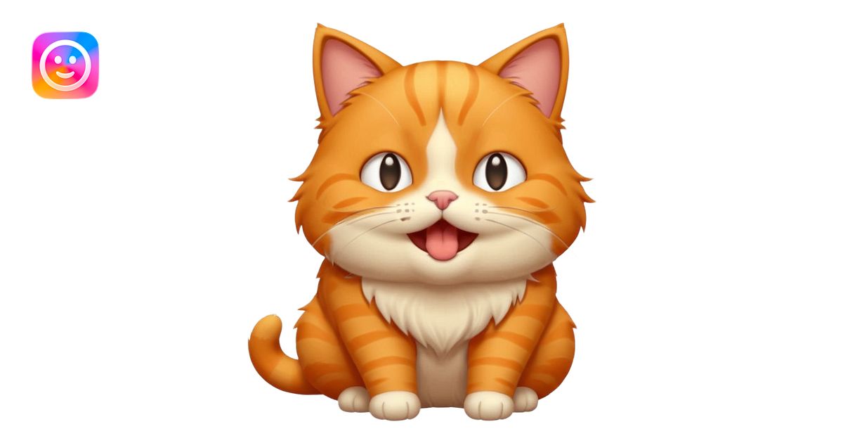 Cute, sleepy orange cat emoji for Discord, droopy eyes, tiny yawn ...