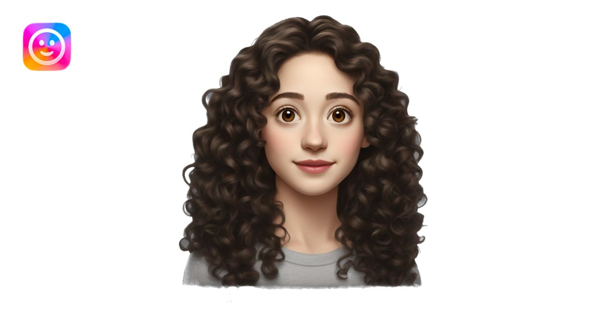 Emmy Rossum Teenager long dark brown curly hair, hyperreal photoreal ...