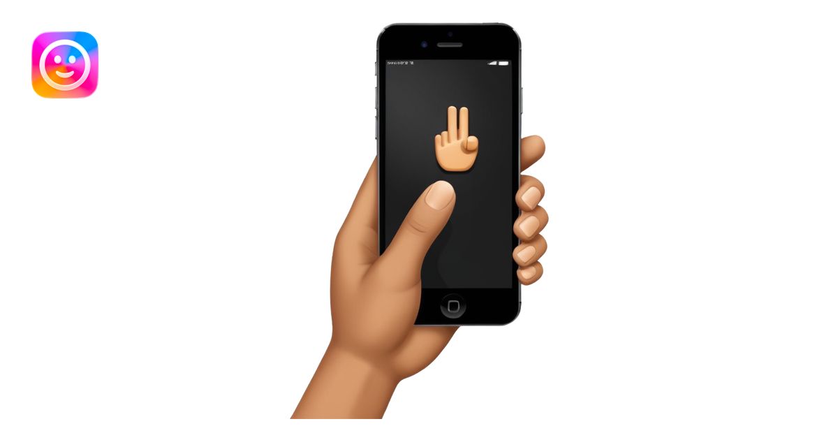 One finger front screen side emoji | AI Emoji Generator