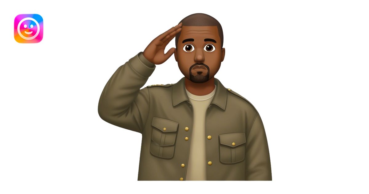 Kanye west saluting emoji | AI Emoji Generator