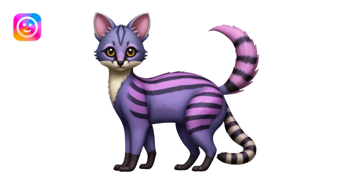 Cute elegant hyper-realistic lifelike furry Indigo, purple, violet ...