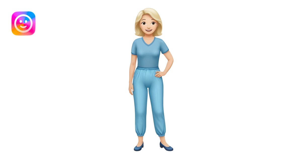 a Woman, mid 50, wearing incontinence pants emoji | AI Emoji Generator