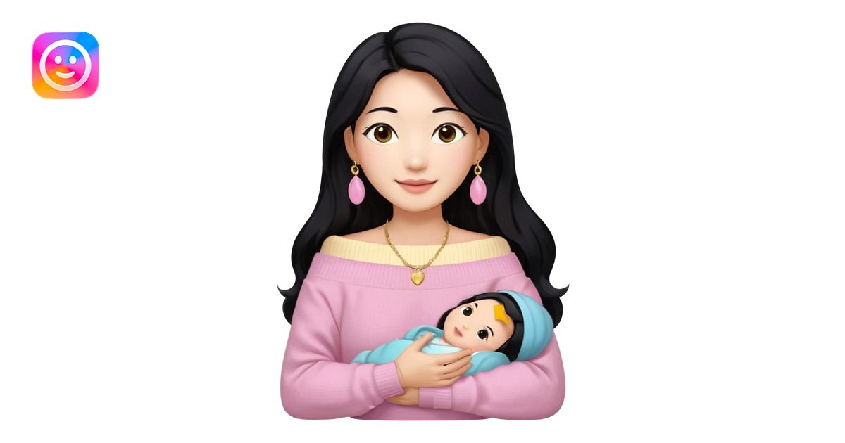 South Korean girl in her mid-thirties with long black hair and a middle ...