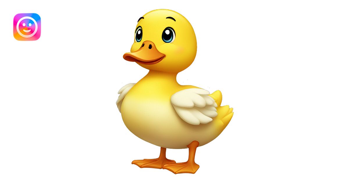 The cute yellow duck emoji | AI Emoji Generator