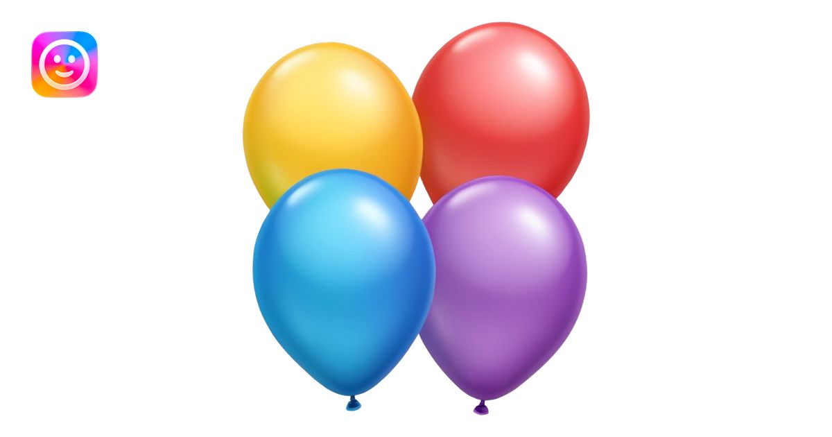 3 BALLOONS emoji | AI Emoji Generator