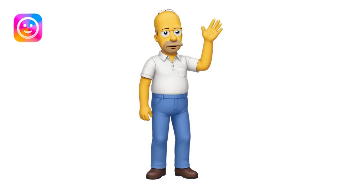 minimalist simpson homer emoji | AI Emoji Generator