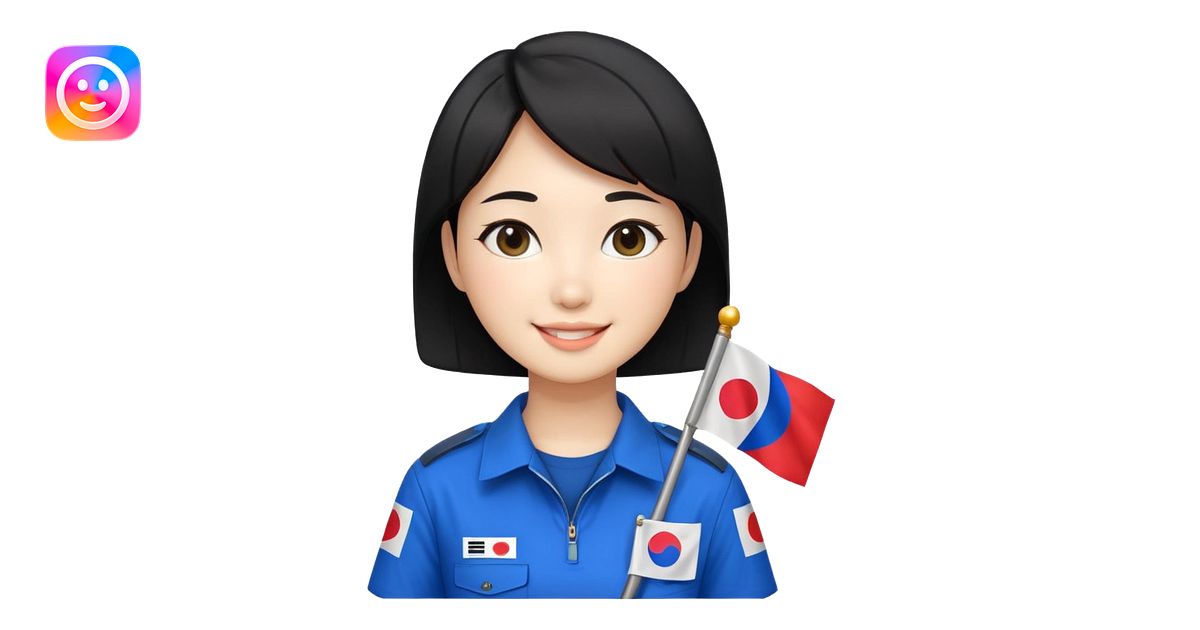 A big eye A young Korean female guide with black short hair and a ...