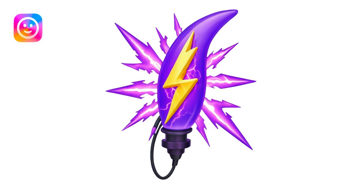 3D Purple Zap emoji | AI Emoji Generator