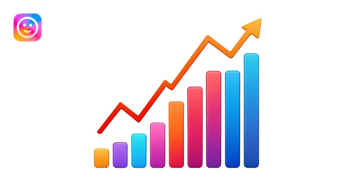 line graph up emoji | AI Emoji Generator