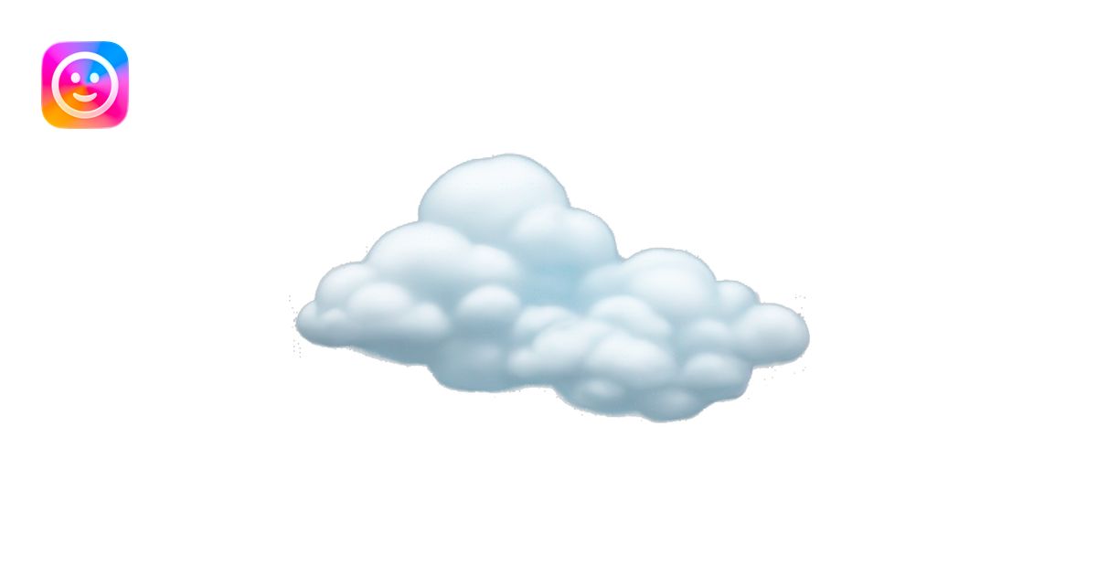 A light blue sky with soft clouds emoji | AI Emoji Generator