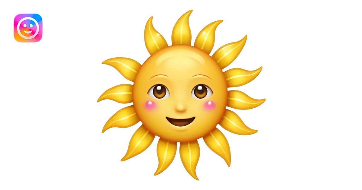 an emoji of a mix of a sparkle and sun emoji | AI Emoji Generator