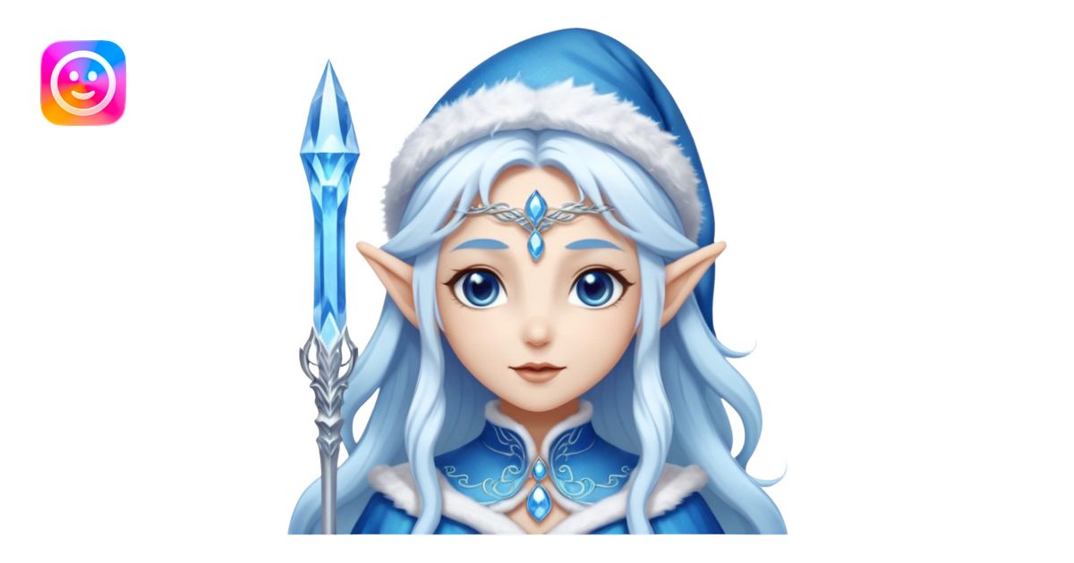 Legendary fantasy Christmas elf portrait icon, Santa Claus and Snow ...