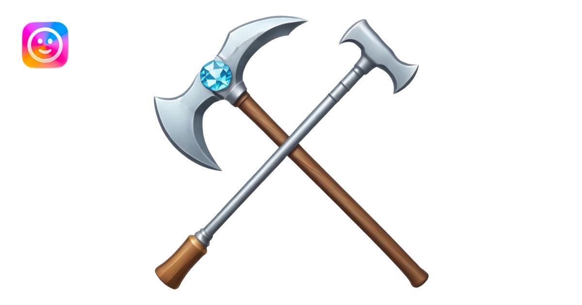 two sides pickaxe minecraft emoji | AI Emoji Generator
