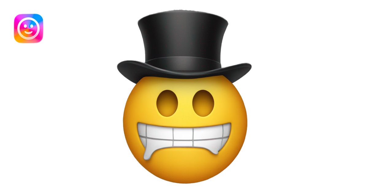 emoji with tophat emoji | AI Emoji Generator