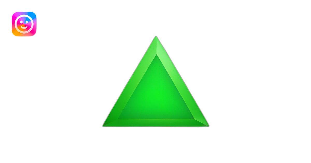 Green triangle emoji | AI Emoji Generator