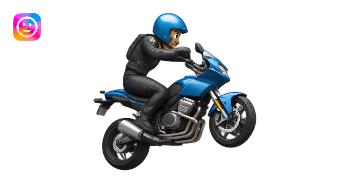motorcycle stunt emoji | AI Emoji Generator