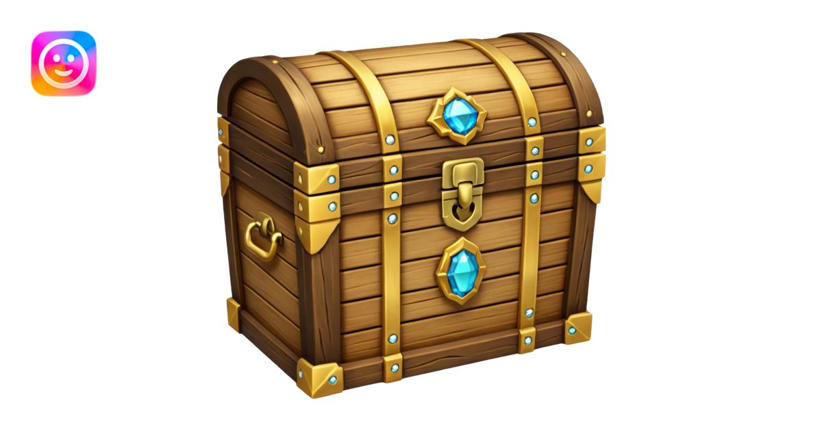 Shining Treasure Chest emoji | AI Emoji Generator