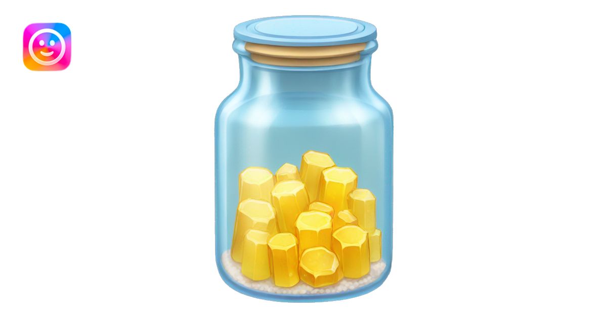 crystal cylinder jar emoji | AI Emoji Generator