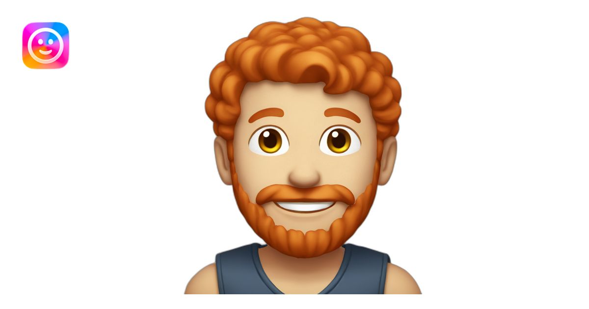 Happy merchant red head emoji | AI Emoji Generator