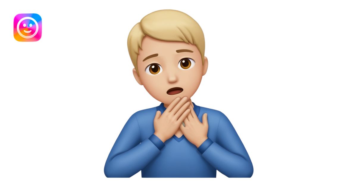 Choking neck with hands emoji emoji | AI Emoji Generator