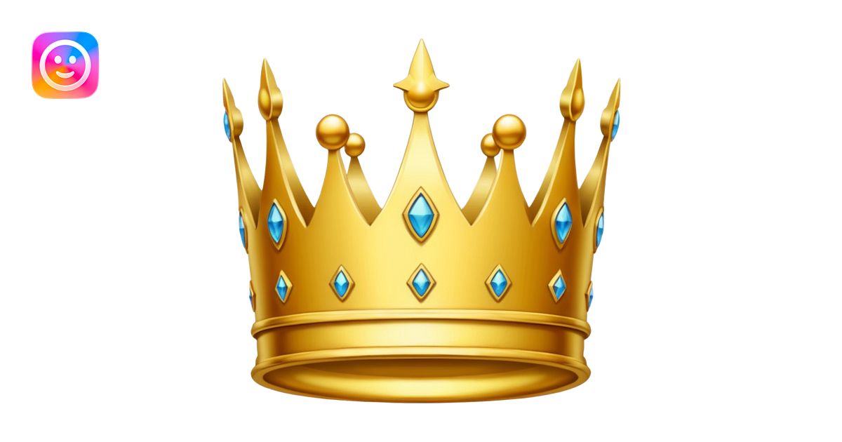 Simple Gold crown emoji | AI Emoji Generator