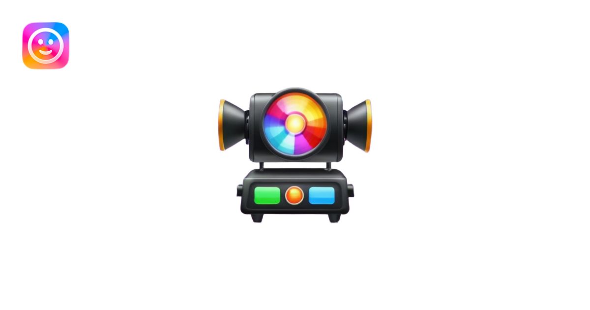 colorfull Stage light projectors emoji | AI Emoji Generator