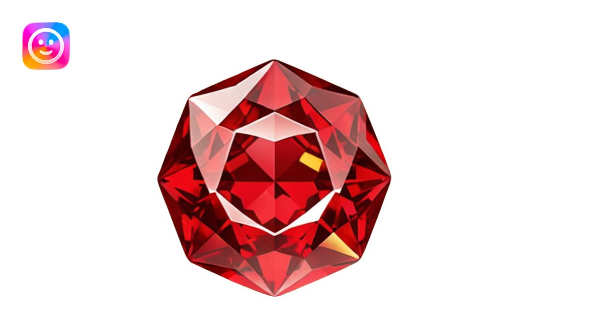 ruby with gold emoji | AI Emoji Generator