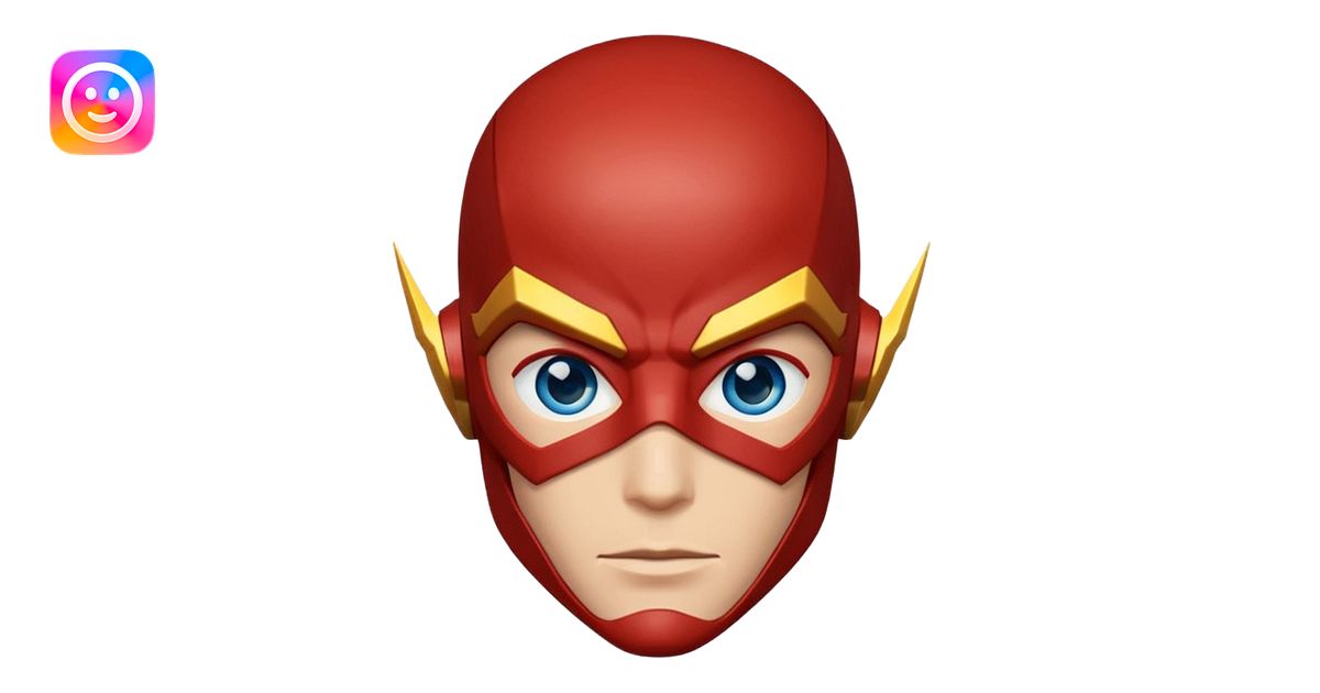 The Flash with blue eyes emoji | AI Emoji Generator