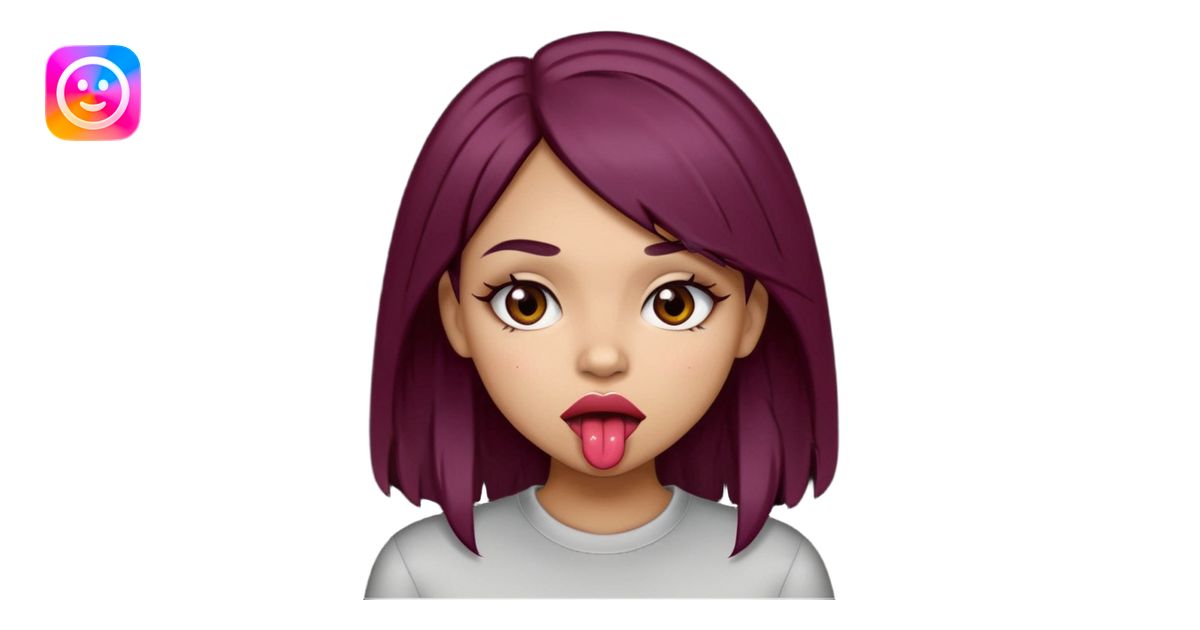 Brown light skin girl straight black/marroon hair biting her lips and ...