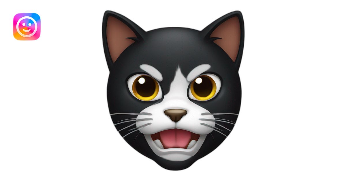angry black cat emoji | AI Emoji Generator