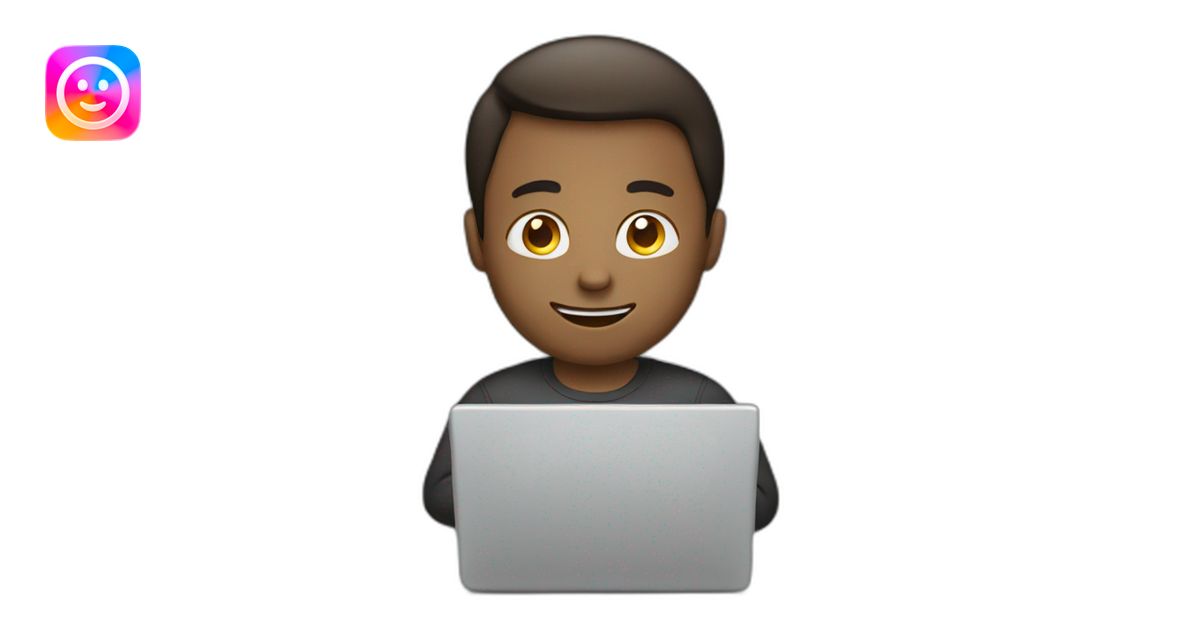 Male emoji with laptop emoji | AI Emoji Generator
