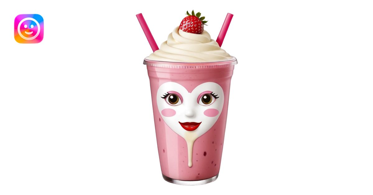 un vaso de batido animado, de caricatura, con tapa y pitillo, que tenga ...