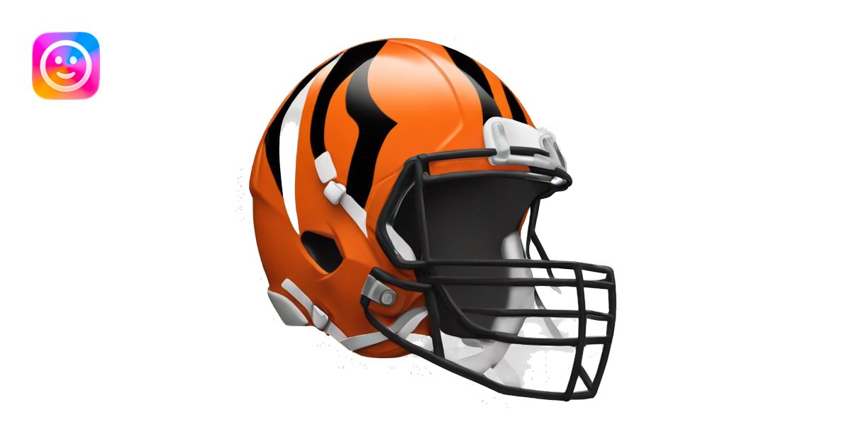 Bengals helmet white emoji | AI Emoji Generator