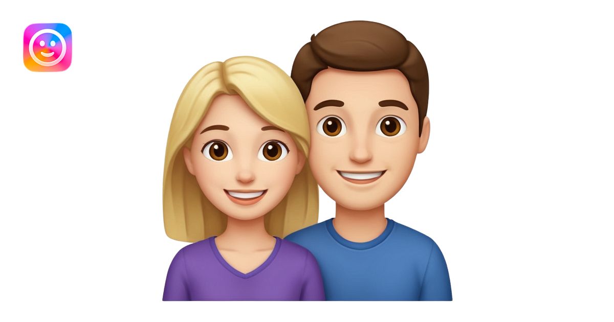 Cute couple married emoji | AI Emoji Generator