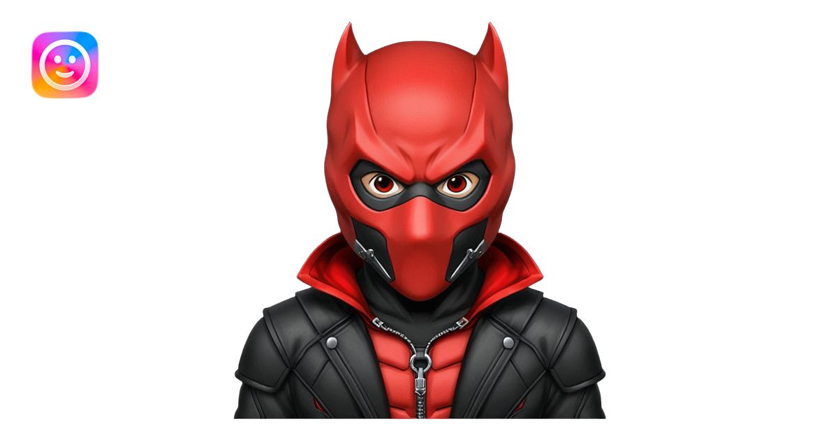 red hood with mask emoji | AI Emoji Generator