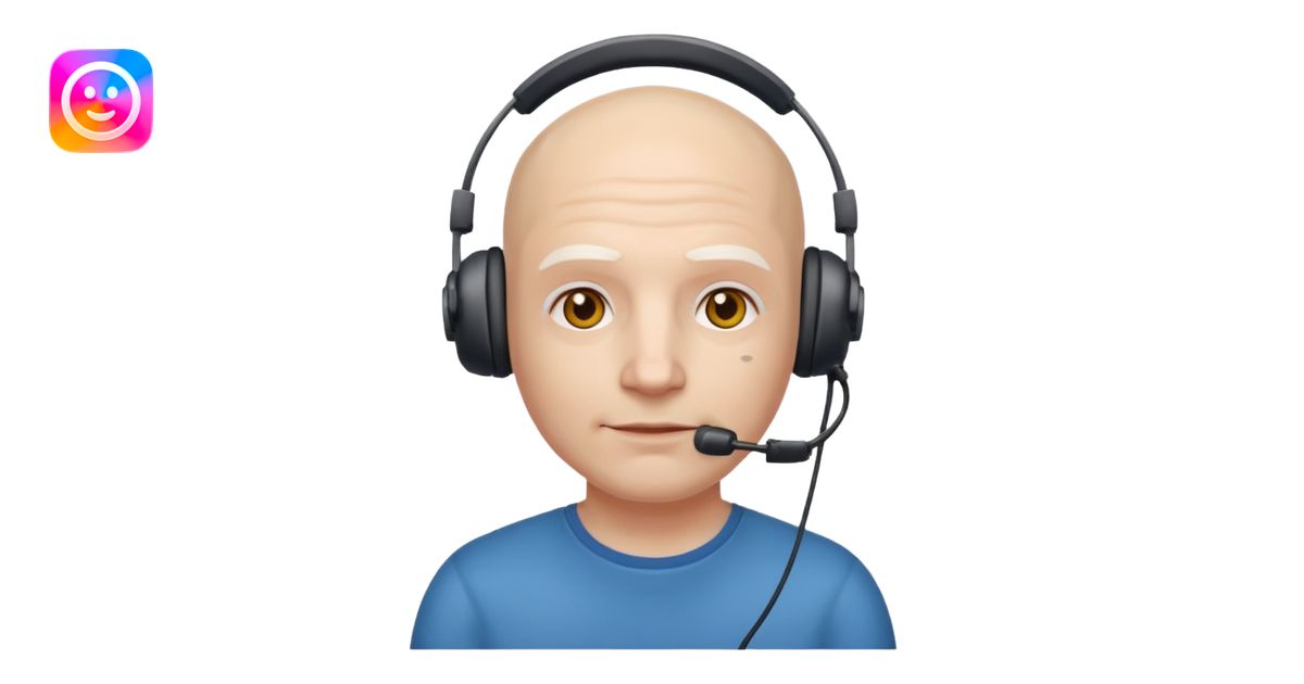 Gamer bald emoji | AI Emoji Generator