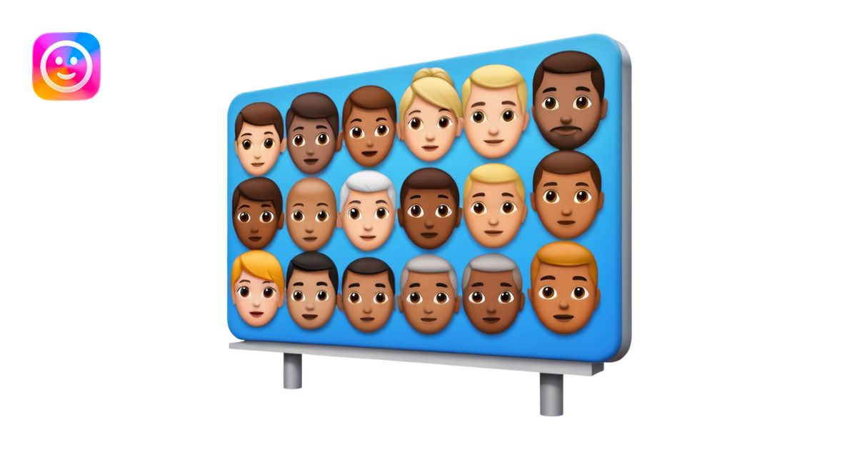 billboard advertising with famous people on it emoji | AI Emoji Generator