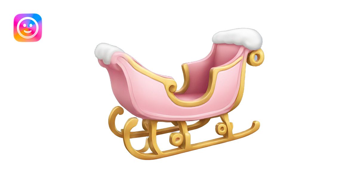 light pink sleigh emoji | AI Emoji Generator
