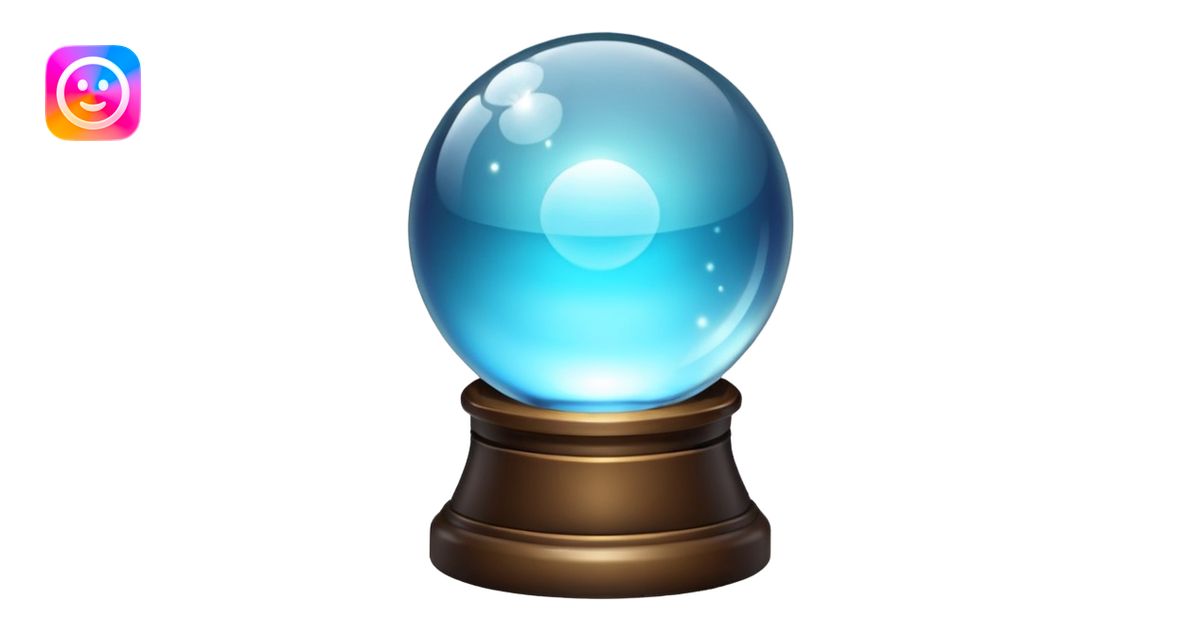 Crystal Ball – Transparent orb glowing with light emoji | AI Emoji ...
