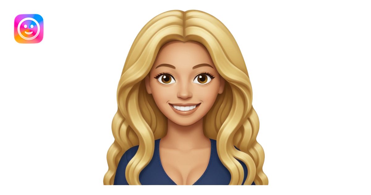 Beyonce from Destiny's Child with long blonde hair emoji | AI Emoji ...